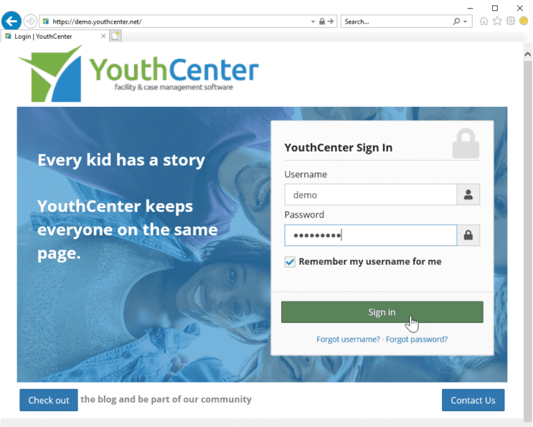 How to log in and out of YouthCenter - YouthCenter Docs