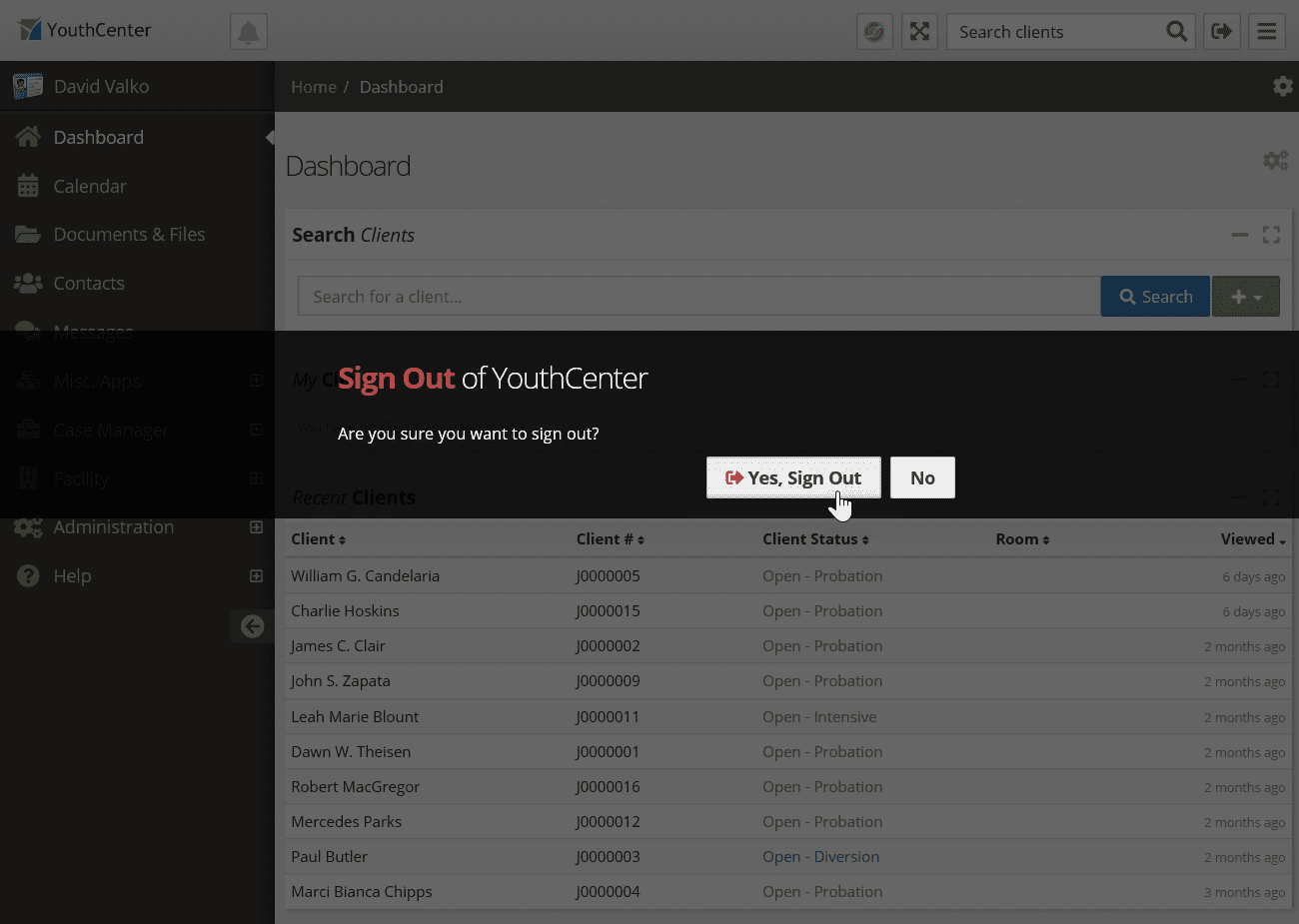 How to log in and out of YouthCenter - YouthCenter Docs