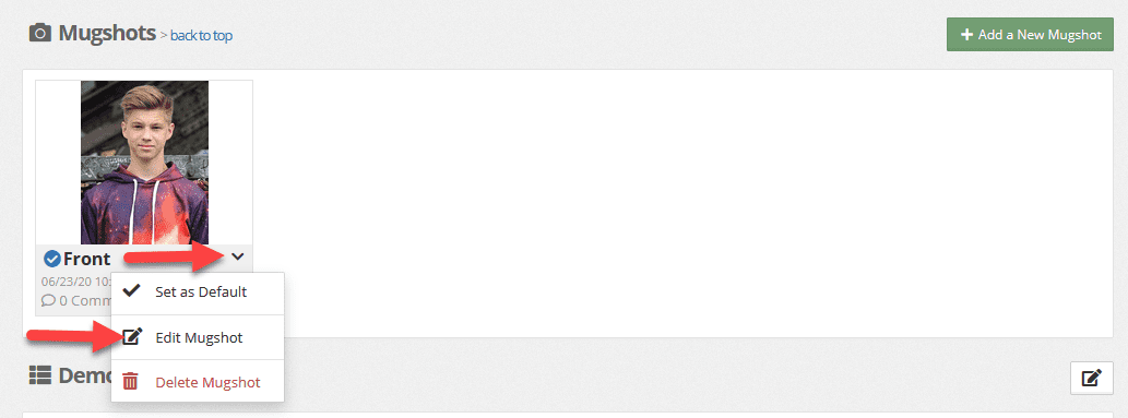 Editing or Deleting Client Mugshots - YouthCenter Docs
