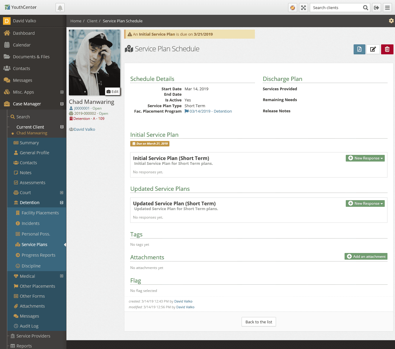 Using the Service Plans Application - YouthCenter Docs