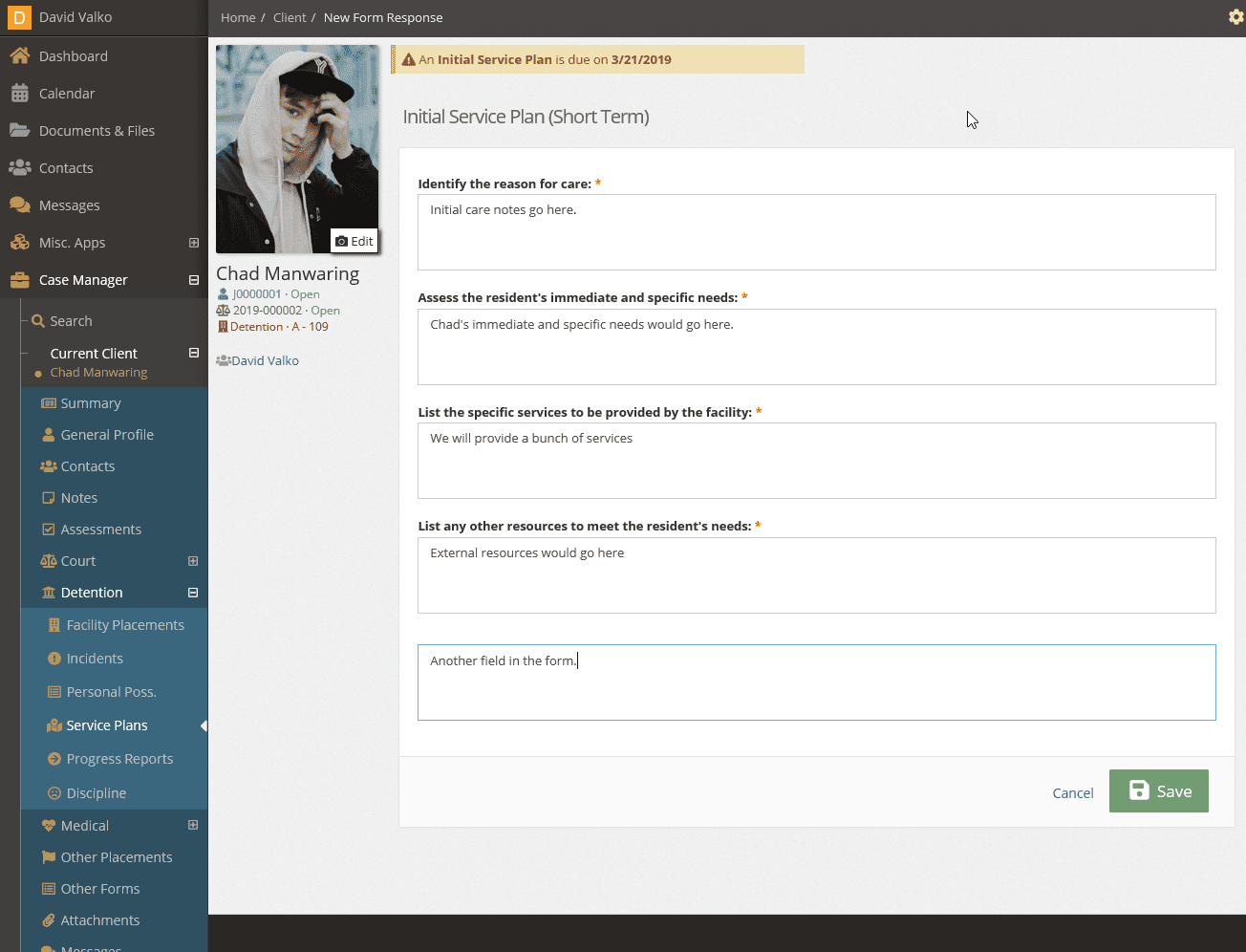Using the Service Plans Application - YouthCenter Docs