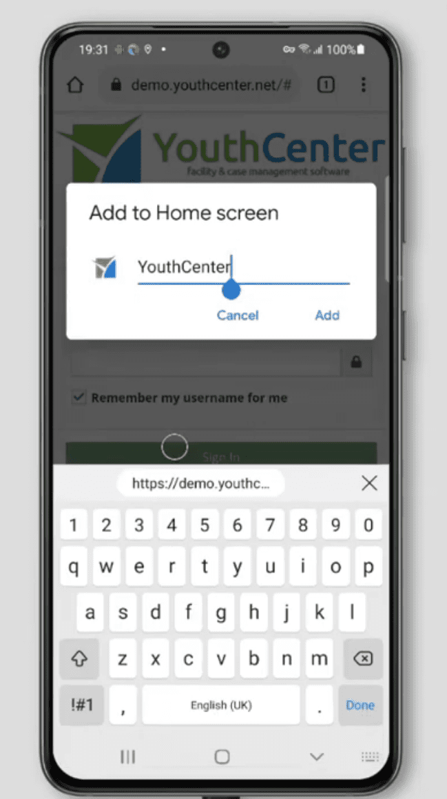 Adding YouthCenter to your Android Device - YouthCenter Docs