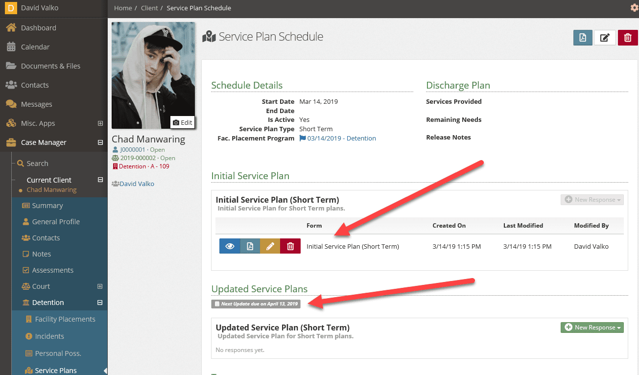 Using the Service Plans Application - YouthCenter Docs