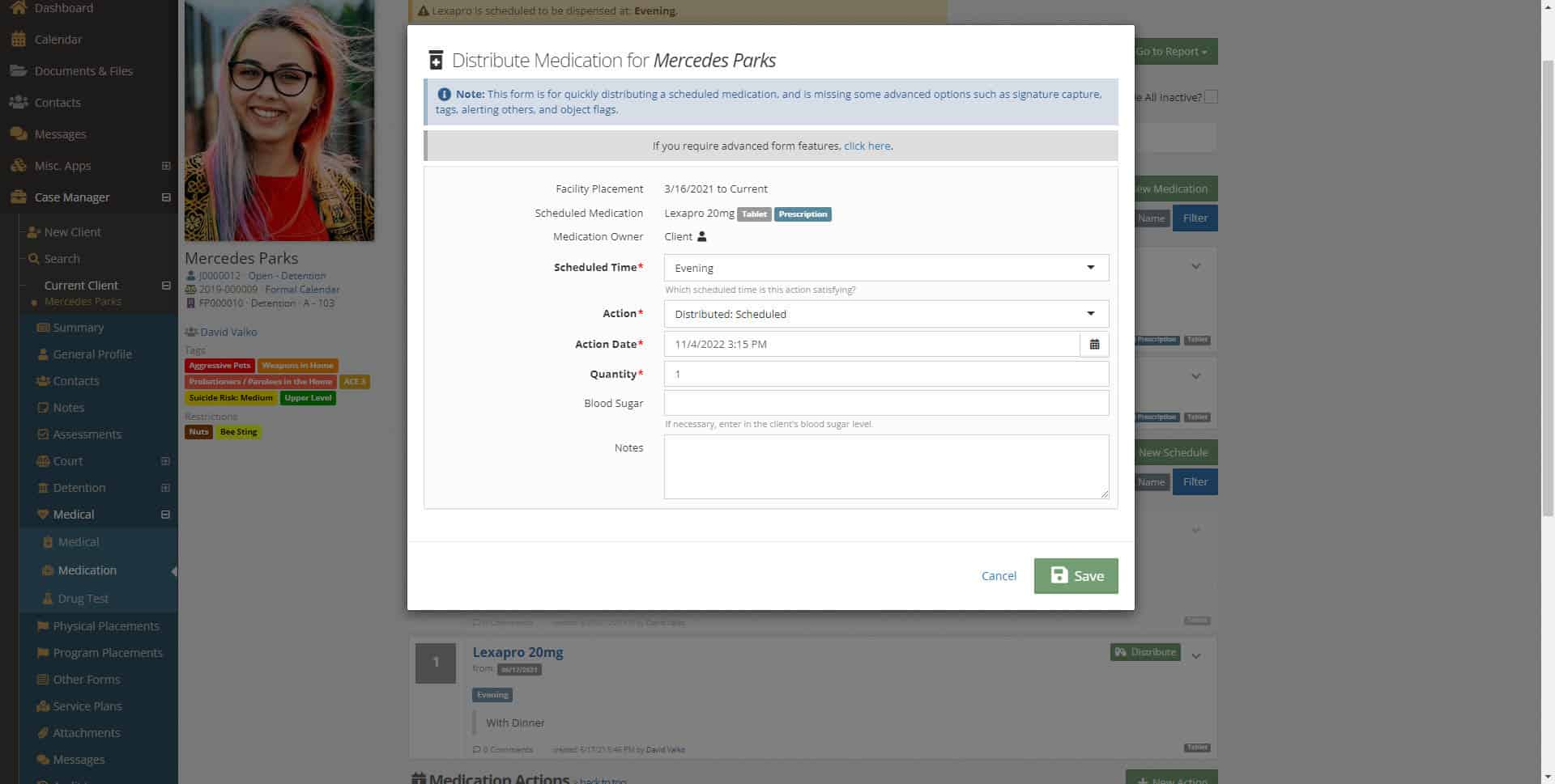 Distributing Medication - YouthCenter Docs